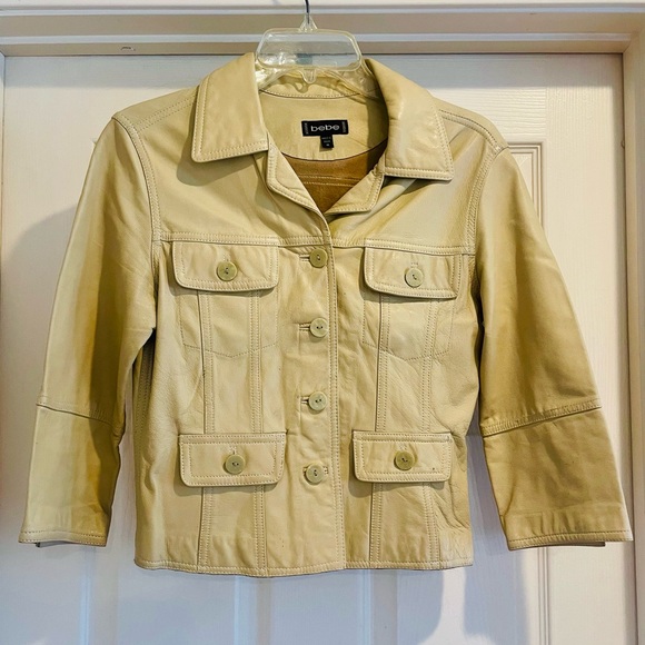 bebe | Jackets & Coats | Vintage Bebe Cropped Leather Jacket | Poshmark